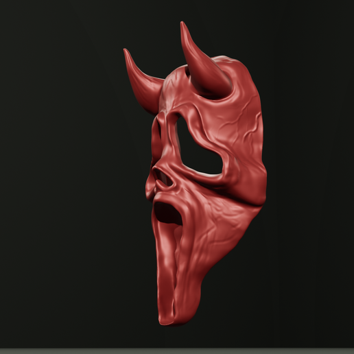 😈 DEVIL GHOSTFACE SCREAM・ STL File for 3D printing・Cults