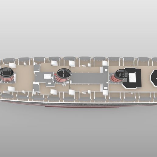 👸 RMS QUEEN MARY ocean liner 1/450 model kit・ STL File for 3D printing ...