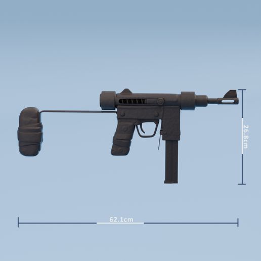 🔫 Rust Smg full size・ 3D File for 3D printing・Cults