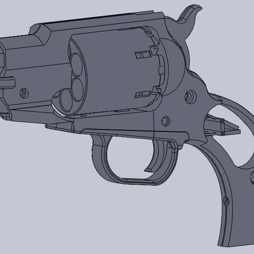 ♠️ The Ace Revolver 1858 Cap Gun BB 6mm Fully Functional Scale 1:1・ STL ...