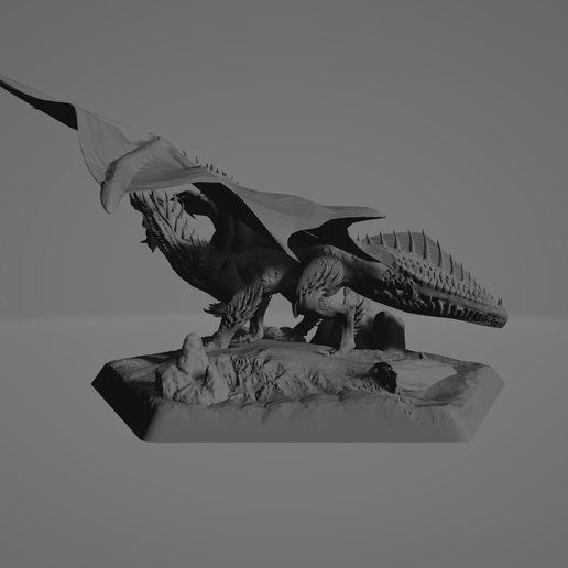 👹 MONSTER HUNTER ALATREON FIGURE・ STL File for 3D printing・Cults