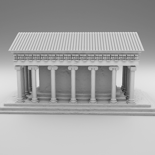 🏛️ Greek Architecture - Medium Temple・ STL File for 3D printing・Cults