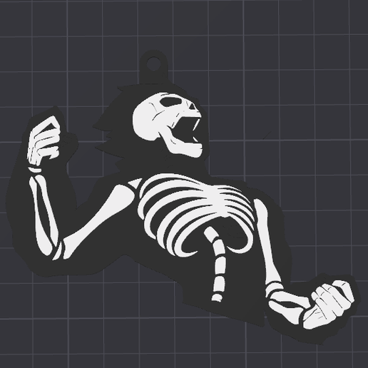 STL file Vegeta Skeleton Keychain Multicolor 💀 (3MF)・Model to download ...