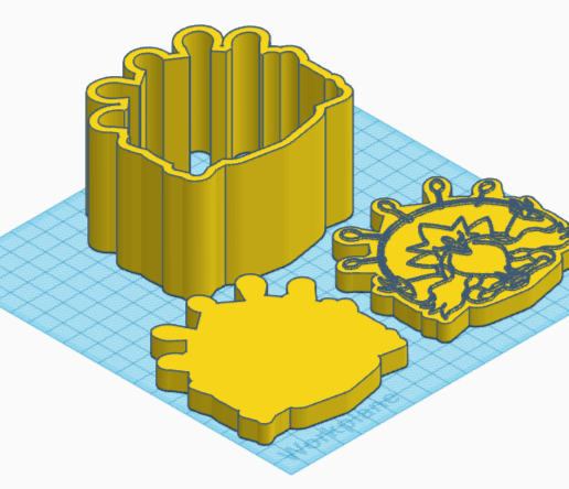 3D file Pokemon: Mega Alakazam 3 Piece Bath Bomb Mold 🐉 ・3D printer model to download・Cults