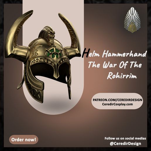 3D file Helm Hammerhand Helmet lord of the rings 3D DIGITAL DOWNLOAD 🪖 ...