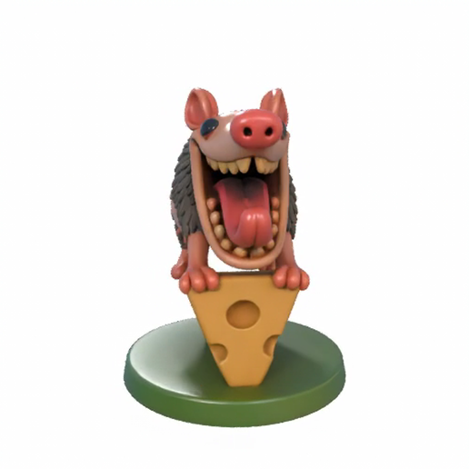 🐀 Cheesed Out Rat - The Goblin Rodent King・ STL File for 3D printing・Cults