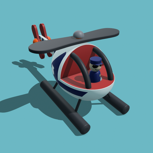 STL file Police Toy Helicopter Prop 🚓 ・Model to download and 3D print・Cults