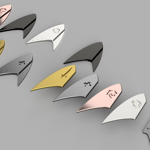 ⭐ Star trek Discovery Badges・Free 3D File for 3D printing・Cults