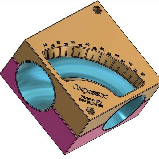 🚗 Elbow Cut (76.1mm 3" Rint59) Cutting Tool Holder・ STL File for 3D ...