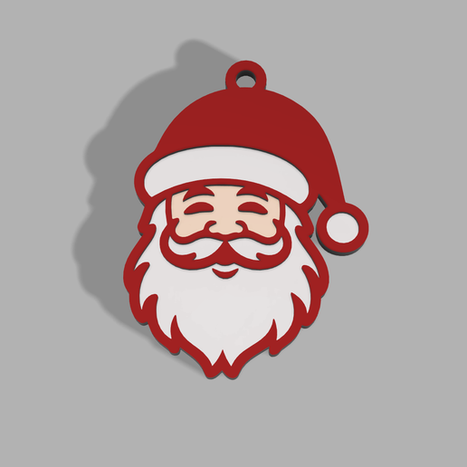 🎅 Santa Claus Key Ring - Christmas・ STL File for 3D printing・Cults