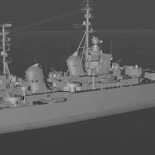 🚢 3D model of the Soviet cruiser "Ochakov"・ OBJ File for 3D printing・Cults