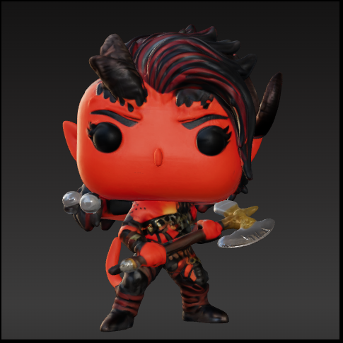 🎮 Karlach funko pop・ STL File for 3D printing・Cults