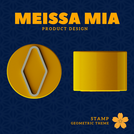 📁 50. Rhombus V8 Stamp - Geometric Shape Stamp – Simple Geometry for ...