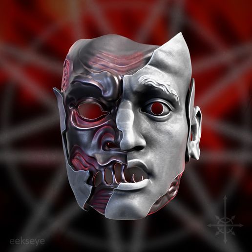 🎭 Vman 2025 mask, Slipknot bass・ 3D File for 3D printing・Cults