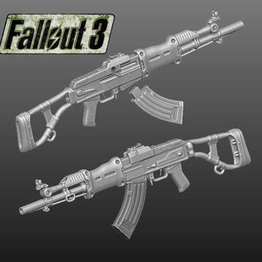 🦸 Chinese Assault Rifle fallout 3・ OBJ File for 3D printing・Cults