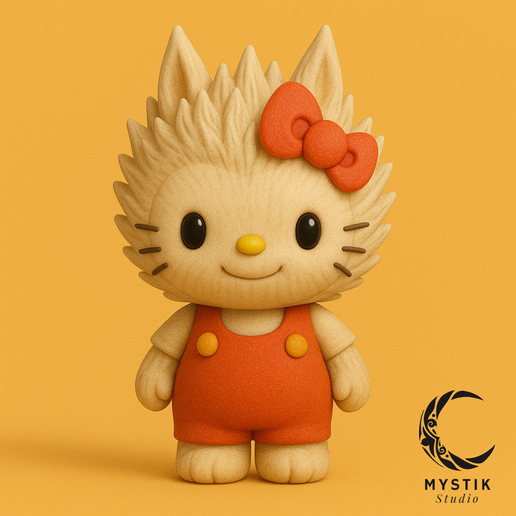 👋 Hello Kitty x Labubu- Crossover Sanrio・ STL File for 3D printing・Cults