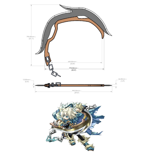 🪓 Milanor's Axe (Chain Version)・ STL File for 3D printing・Cults