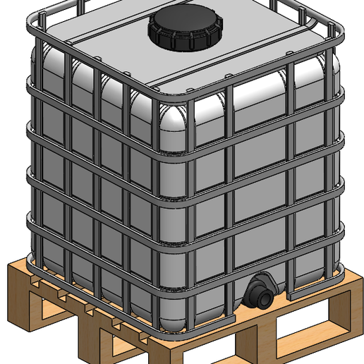 🪖 1m3 tank・ STL File for 3D printing・Cults
