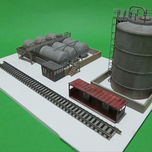 STL file Model Railroad fuel station ⛽ ・3D printable model to download ...