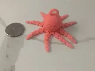 STL file print in place cute baby articulated octopus keychain 👶 ・Model ...