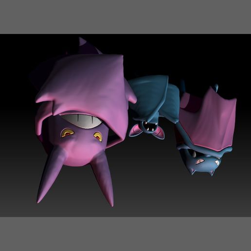 🐉 Pokemon Zubat Golbat Crobat・ STL File for 3D printing・Cults