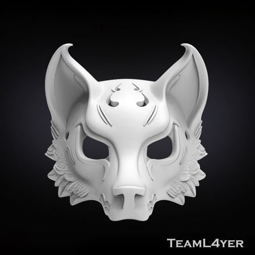 🦊 Fox Mask Cosplay 2・ OBJ File for 3D printing・Cults