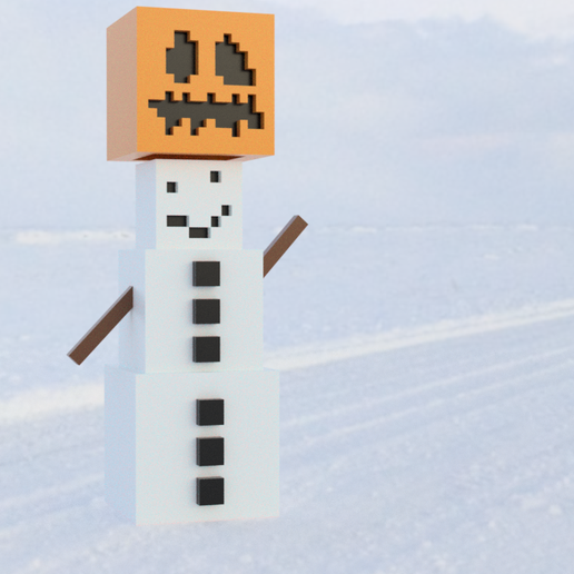 Snow Golem in 3D: The Snowy Guardian of your Cubic World! ⛄ ️ ・Free STL ...
