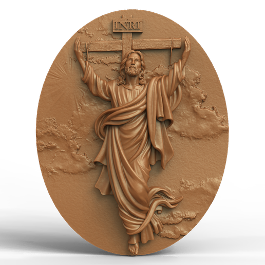 3D file 3D Model STL File for CNC Router Laser & 3D Printer 2594 Jesus ...
