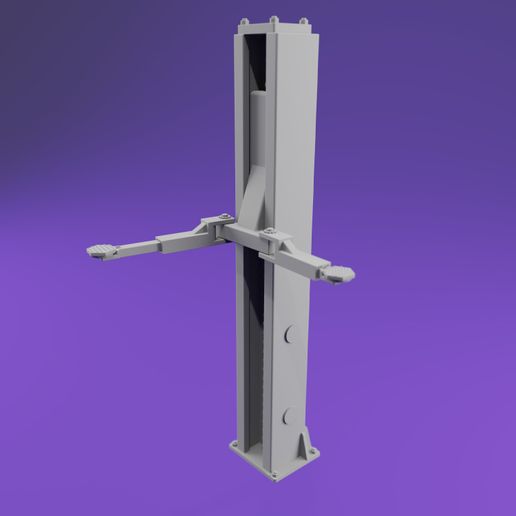 🛞 Garage Lift Set - 1/24 - Scale Model Accessories・ STL File for ・Cults