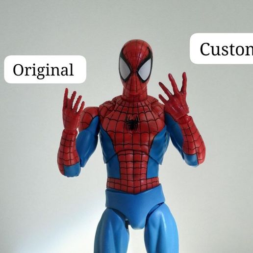 🦸‍♂️ Mafex Spiderman Custom Expressive hands 1/12 ( Set-A)・ OBJ File ...