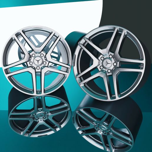 🚗 MERCEDES AMG TWIN SPOKE WHEEL (17-18-19 INCH) 1/24 MODEL・ STL File ...