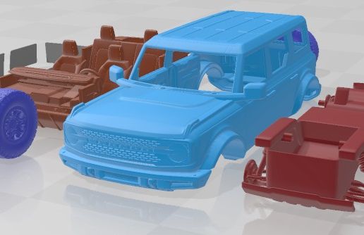 🚙 Ford Bronco 2021 4 Door Printable Car・ 3D File for 3D printing・Cults