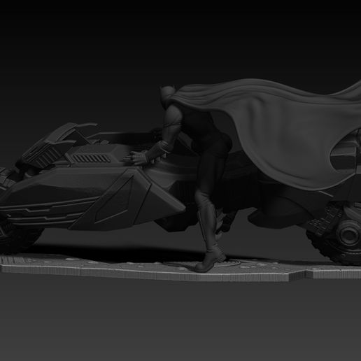 🎬 Batman with Batcycle Batblade・ 3D File for ・Cults