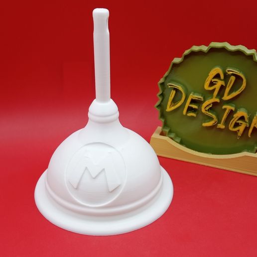 🪠 Super Mario 3D Plunger Light・ STL File for 3D printing・Cults