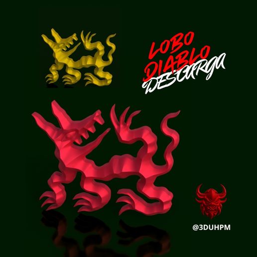 🎃 Lobo Diablo - Wall Figure・ STL File for 3D printing・Cults