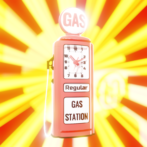 Free 3D file Gas Station Table Clock 🚉 ・3D printer design to download・Cults