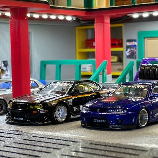 🗼 Fast & Furious Tokyo Drift Han's Garage (For Hot Wheels & 1/64 Scale ...
