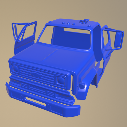 🚙 CHEVROLET C70 1979 PRINTABLE CABIN TRUCK BODY IN SEPARATE PARTS・ STL ...