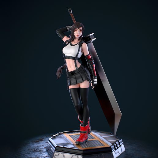 STL file Tifa Lockhart Premium Figure STL 🗿 ・3D printer design to ...