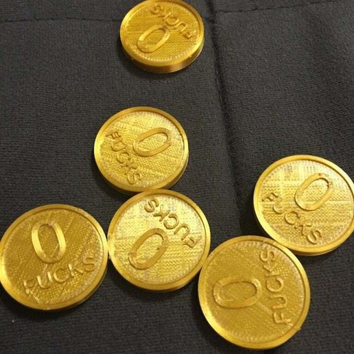 🪙 0 F***** Coin・Free STL File for ・Cults