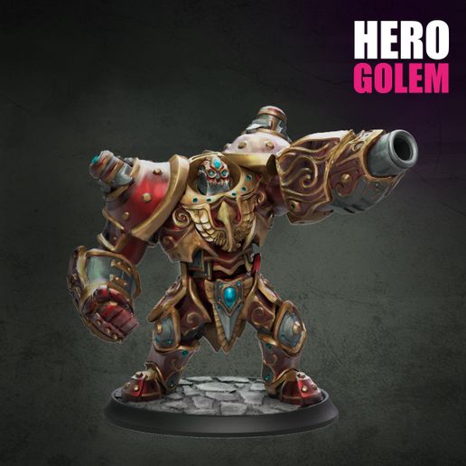 👹 Battle of the Abandoned Village - Golem・ 3D File for 3D printing・Cults