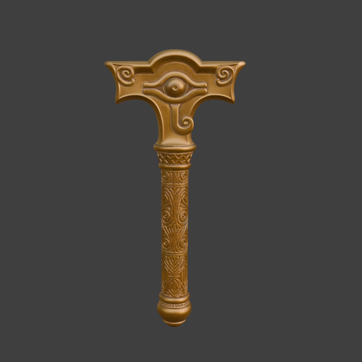 🎲 Egyptian Emperor Staff・ STL File for 3D printing・Cults