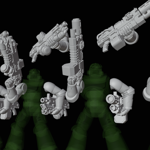 🆕 Combi-weapons for new Primary Rear Guard・ STL File for 3D printing・Cults