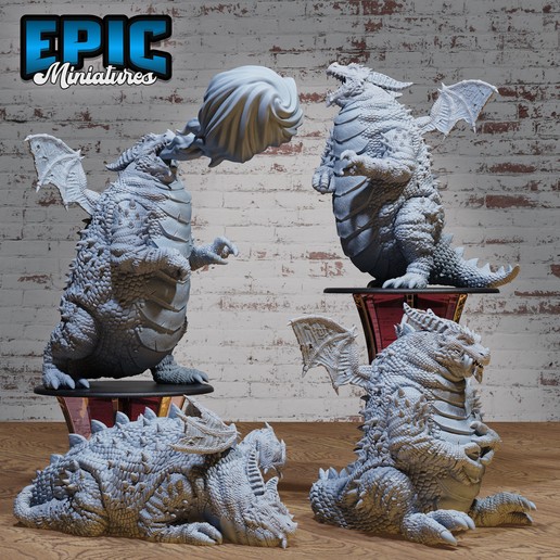 🐉 Fat Dragon Set ‧ DnD Miniature ‧ Tabletop Miniatures ‧ Gaming Monster ...