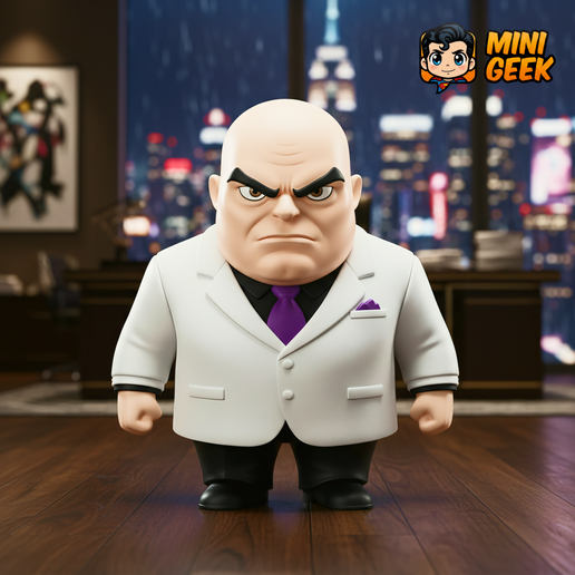 Mini Geek: Kingpin Chibi 👔 - ¡El jefe de tu colección!・Archivo STL para ...