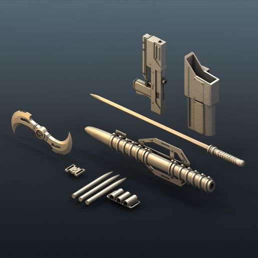 🔫 Blade the Daywalker weapons set・Free STL File for 3D printing・Cults