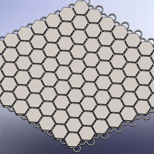 🎭 Hexagon Fabric・Free 3D File for ・Cults