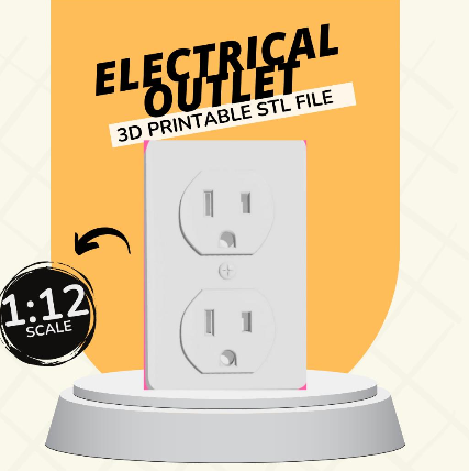 📁 Electrical Wall Outlet 1:12 Scale Dollhouse Furniture & Accessories ...