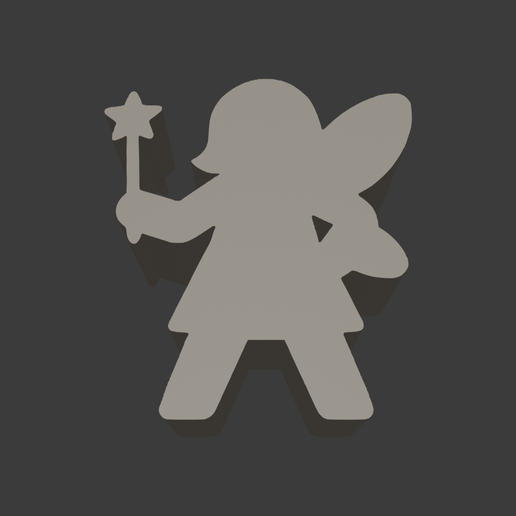 🧚 Fairy Meeple Silhouette – 3D Printable Game Token・ STL File for 3D ...