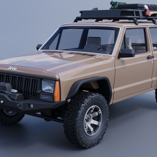 🚪 Jeep Cherokee XJ 2 Door 1984 Custom・ 3D File for ・Cults